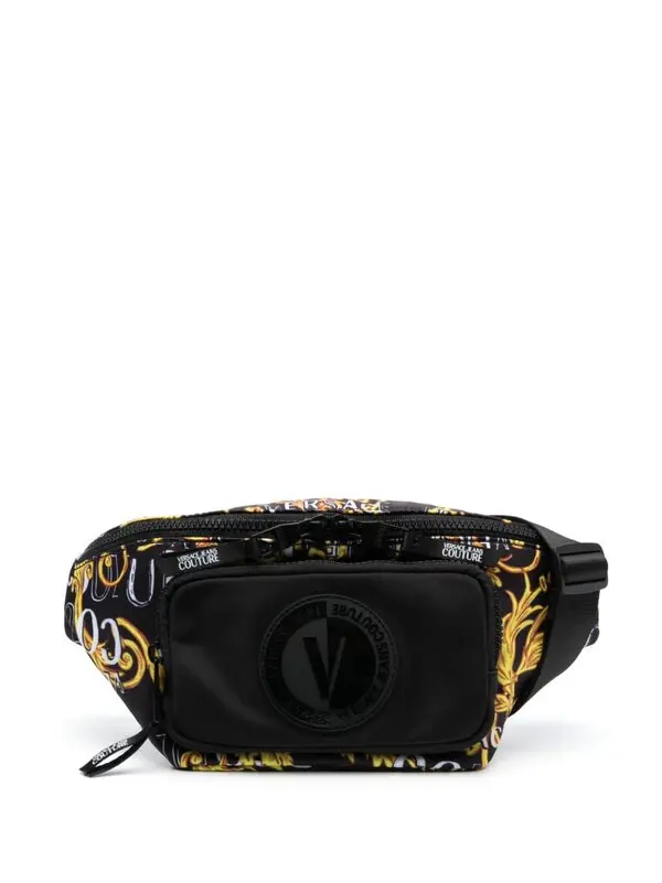 Versace Barocco Print Belt Bag - Black