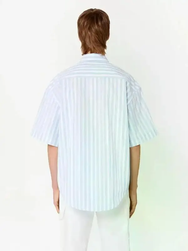 AMI Paris Striped Short-sleeve Shirt