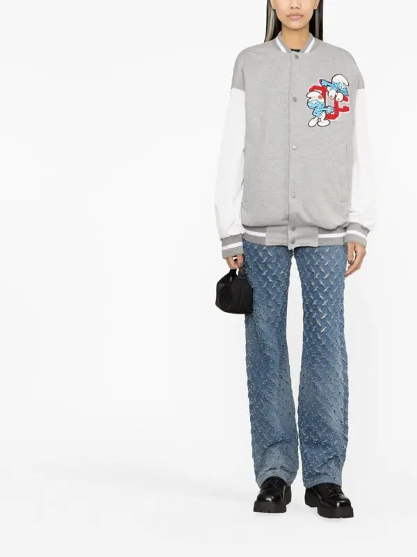 Dsquared2 X Smurfs Varsity Jacket In Grey - 80% Off | Editorialist