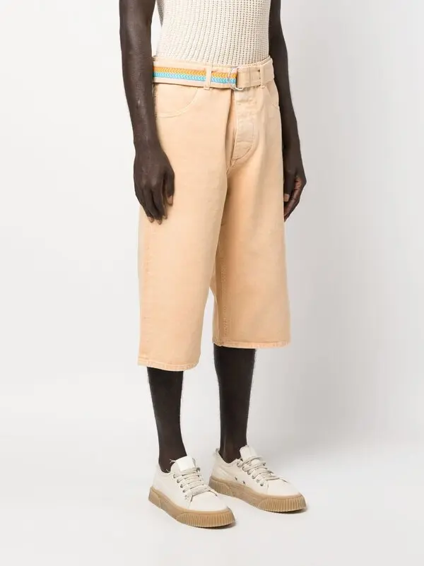COUNTY OF MILAN Marcelo Burlon Belted Bermuda Shorts - Orange