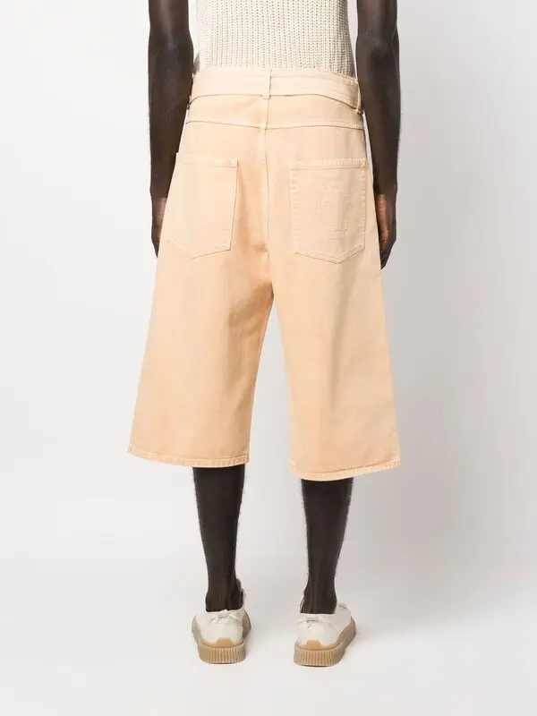 COUNTY OF MILAN Marcelo Burlon Belted Bermuda Shorts - Orange