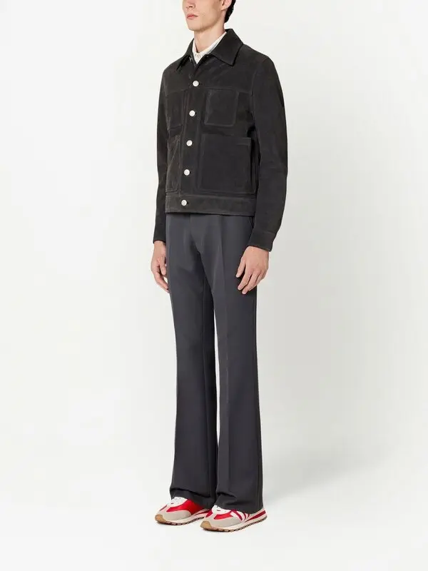 AMI Paris Button-up Suede Jacket