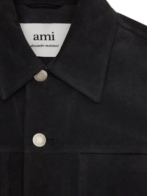 AMI Paris Button-up Suede Jacket