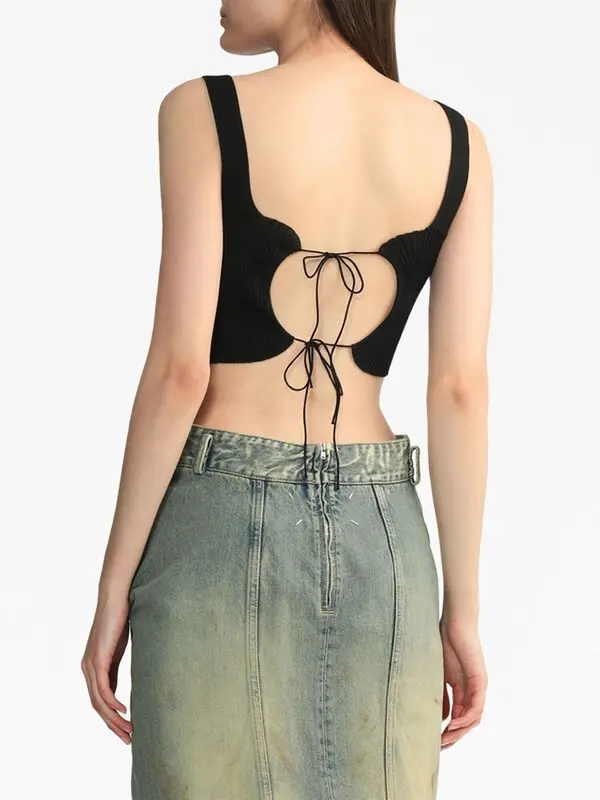Cecilie Bahnsen Ribbed Crop Top