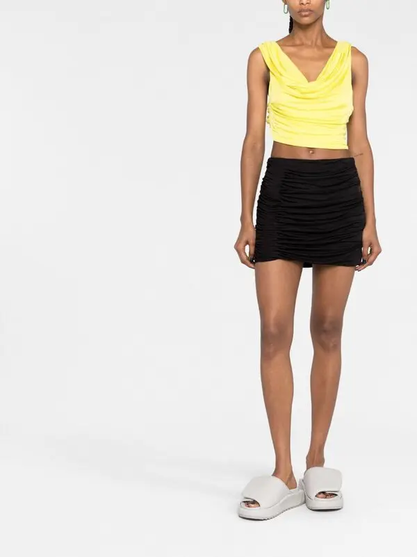 Gauge81 Ruched Jersey Miniskirt