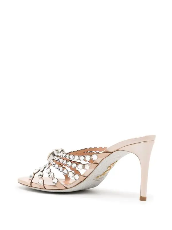 Rene Caovilla 90mm Crystal-embellished Leather Sandals