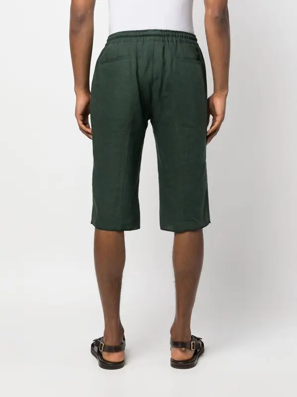 Kiton Linen Bermuda Shorts - Green