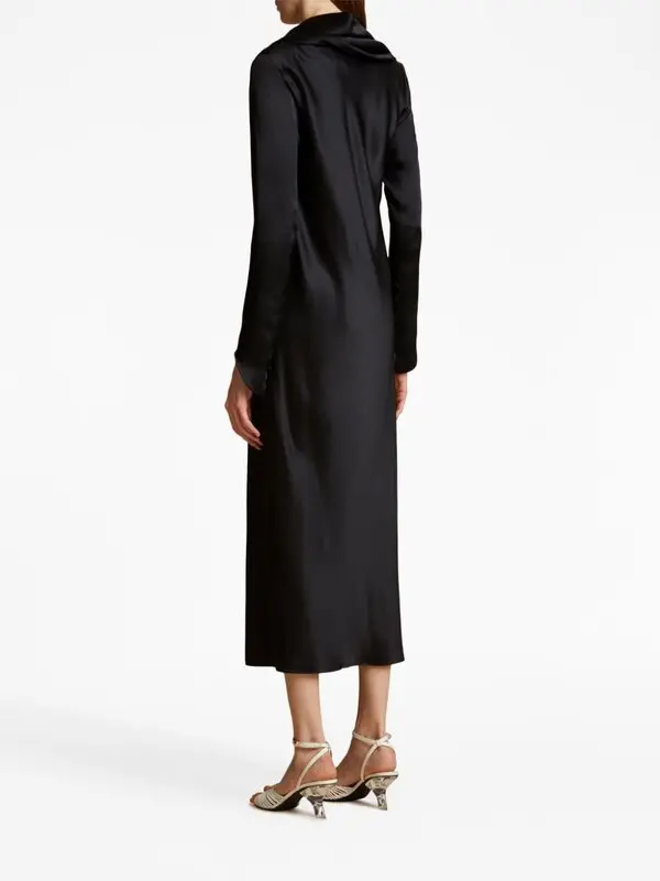 Khaite Olivier Silk Midi Dress