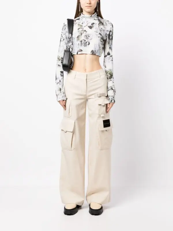 Off-White Toybox Wide-leg Cargo Trousers - Neutrals