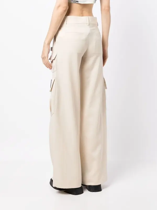 Off-White Toybox Wide-leg Cargo Trousers - Neutrals