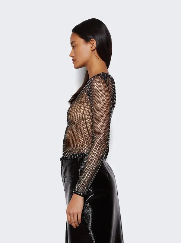 Balenciaga Crystal Mesh Top