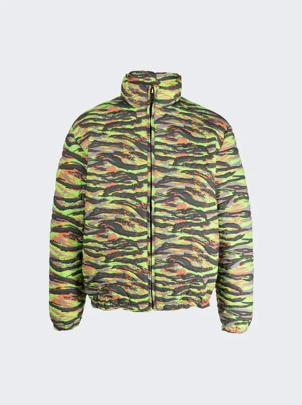 ERL Printed Quilted Puffer Jacket - Green