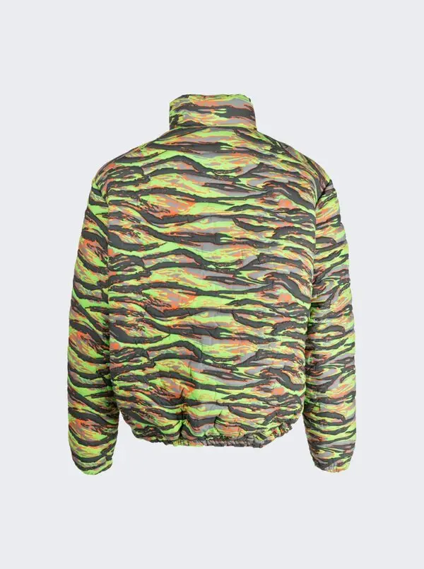 ERL Printed Quilted Puffer Jacket - Green
