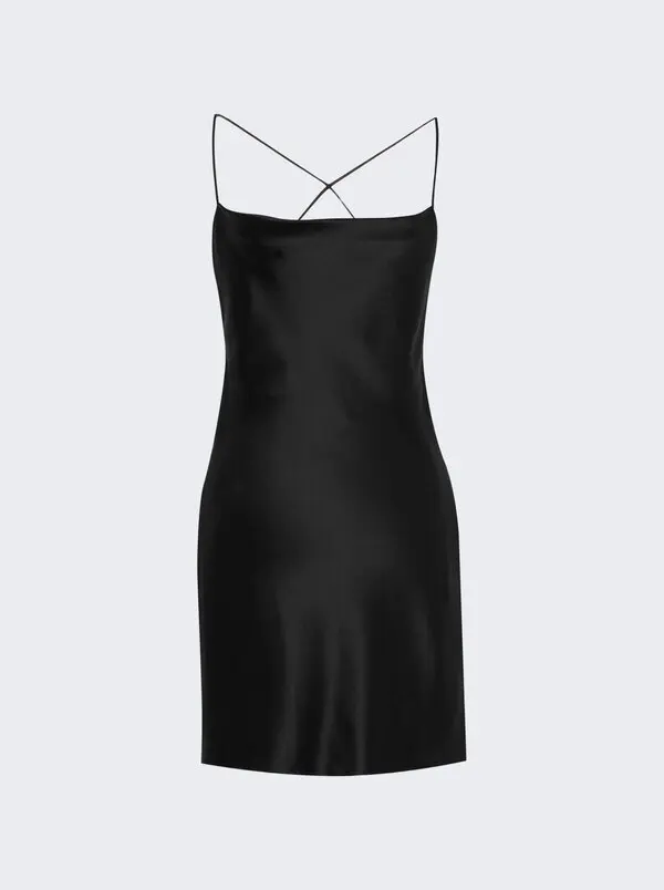 Saint Laurent Mini Slip Dress - Black