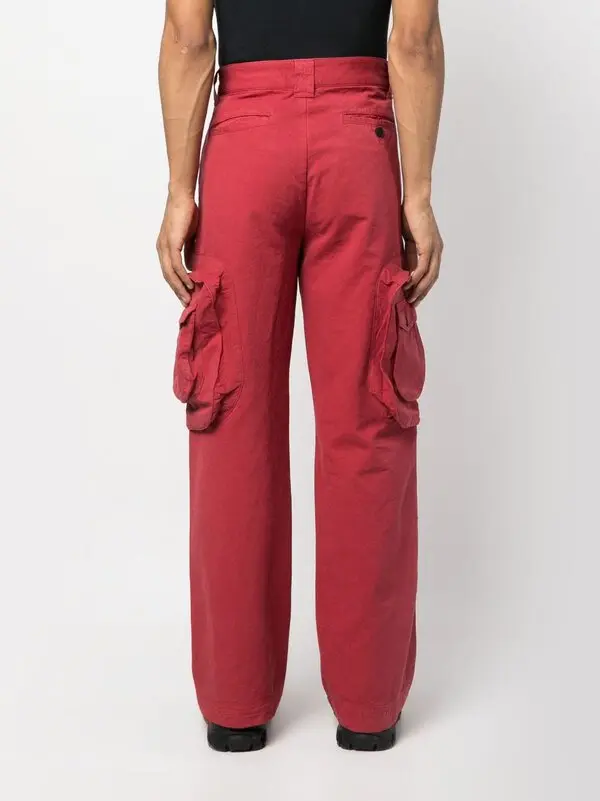 Heron Preston Logo-patch Cargo Trousers - Red