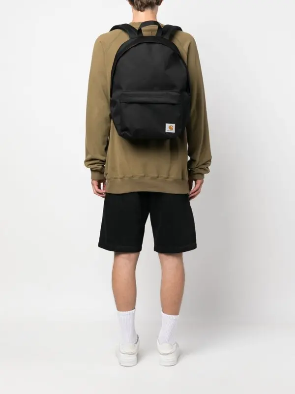 Carhartt Work In Progress Zip-fastening Backpack With Logo Patch - Black