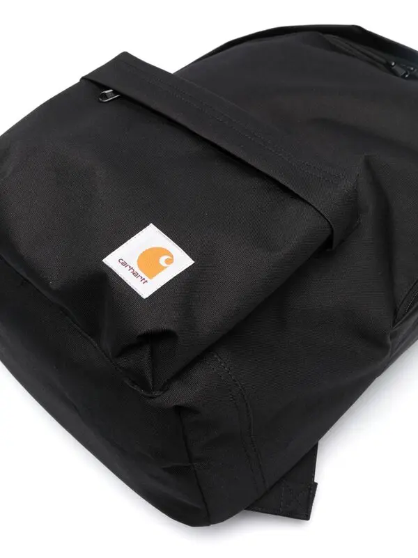 Carhartt Work In Progress Zip-fastening Backpack With Logo Patch - Black