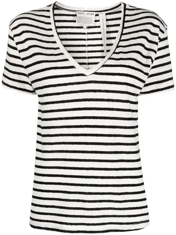 Each X Other Striped V-neck T-shirt