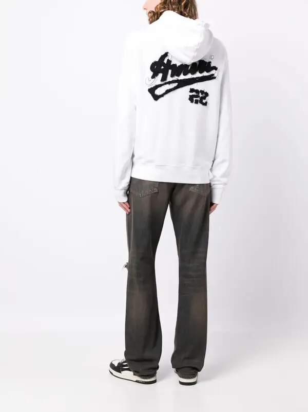 Amiri Embroidered-logo Cotton Hoodie