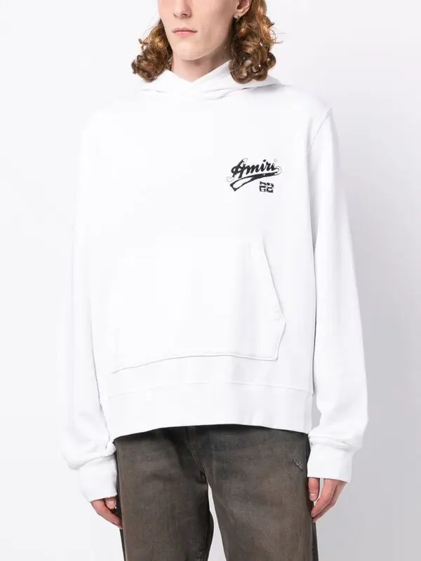Amiri Embroidered-logo Cotton Hoodie