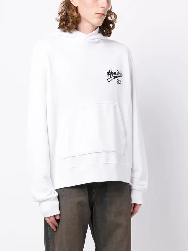 Amiri Embroidered-logo Cotton Hoodie