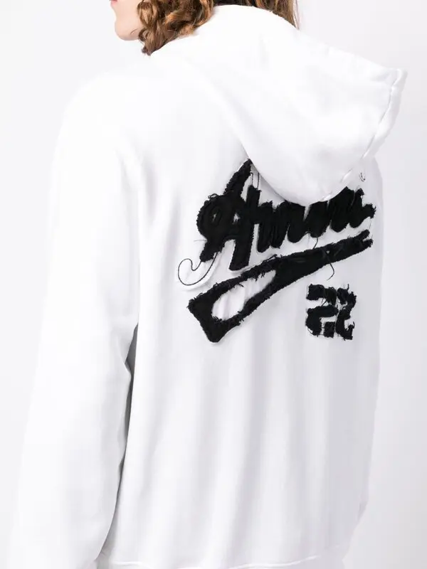 Amiri Embroidered-logo Cotton Hoodie