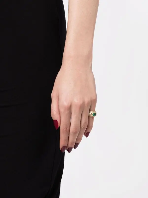 Jacquie Aiche 14kt Yellow Emerald And Diamond Ring