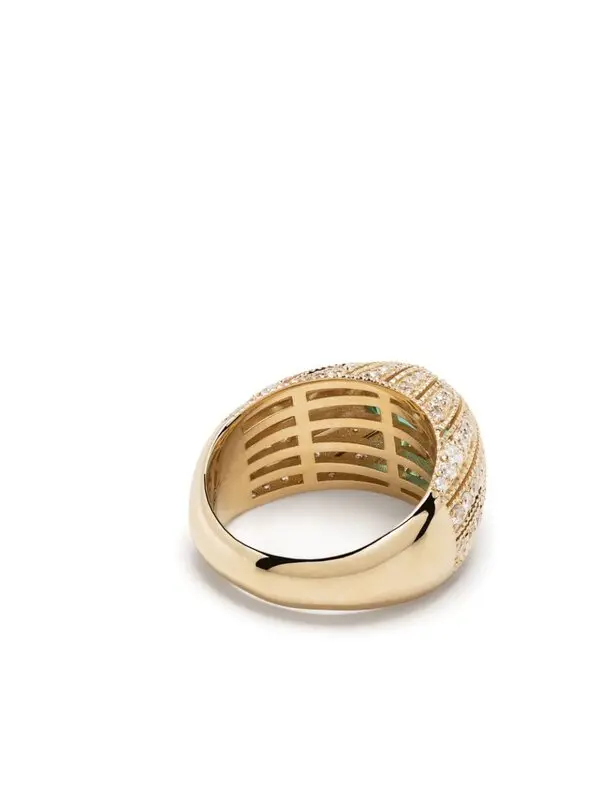 Jacquie Aiche 14kt Yellow Emerald And Diamond Ring