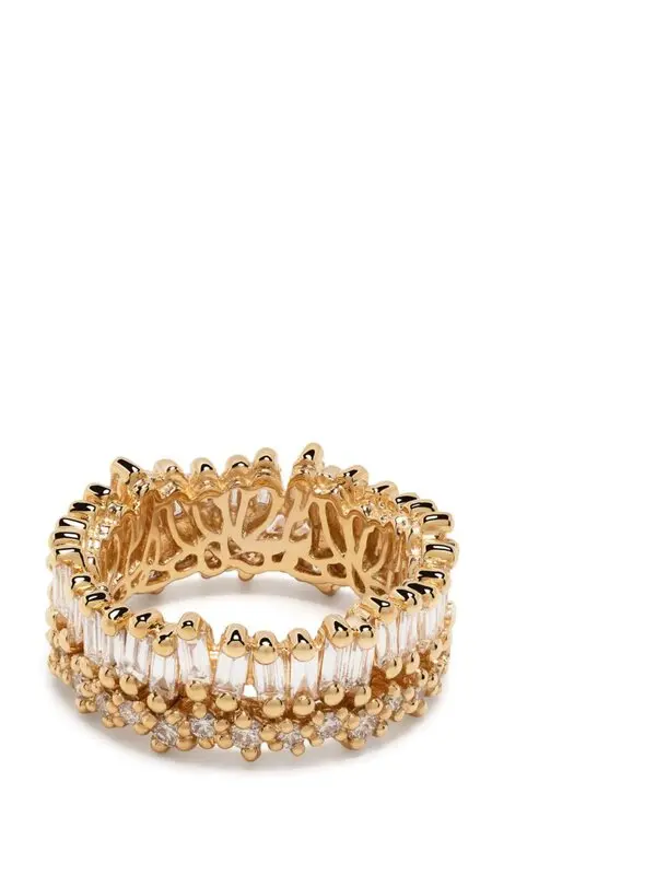 SUZANNE KALAN 18kt Yellow Diamond Eternity Ring - Gold