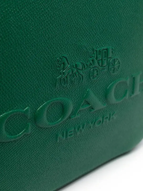 COACH Logo-embossed Leather Shoulder Bag