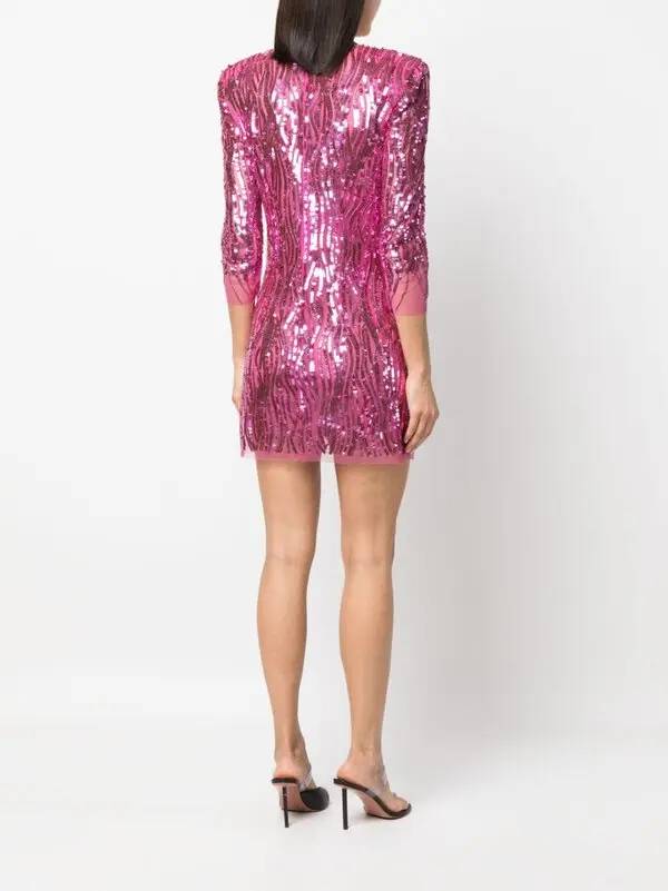 BLUGIRL Sequinned V-neck Mini Dress