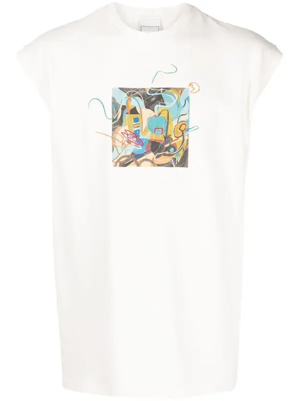 BETHANY WILLIAMS Graphic-print Sleeveless T-shirt - White