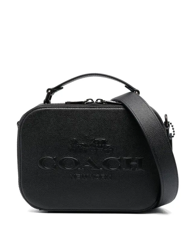 COACH Logo-embossed Leather Shoulder Bag