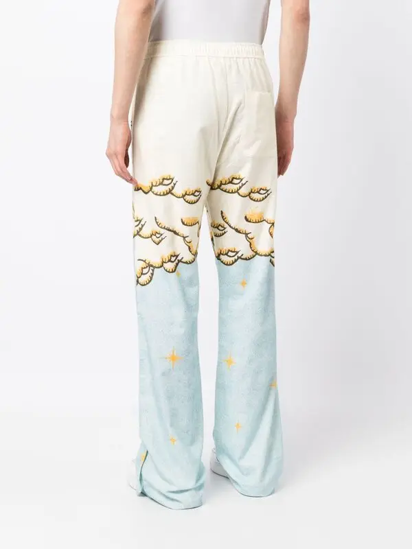 Amiri Sunscape-print Flared Trousers