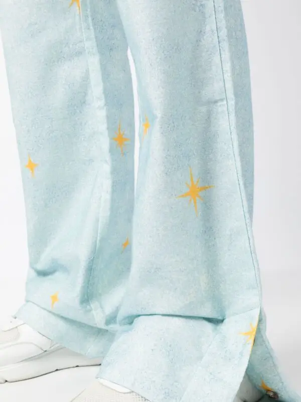 Amiri Sunscape-print Flared Trousers