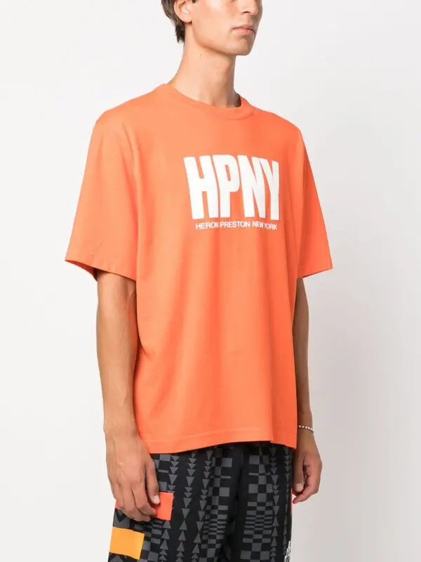 Heron Preston Hpny Print Crew Neck T-shirt - Orange