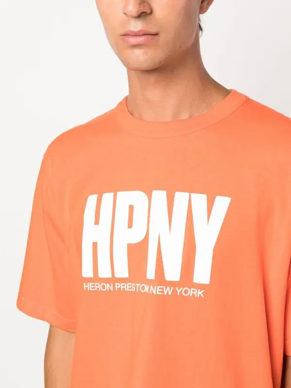 Heron Preston Hpny Print Crew Neck T-shirt - Orange