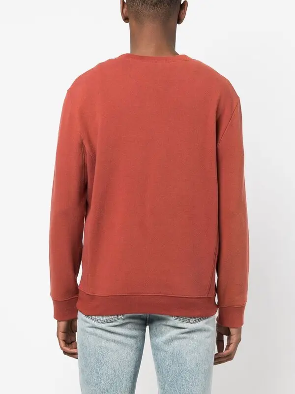 Saint Laurent Embroidered Logo Cotton Sweatshirt
