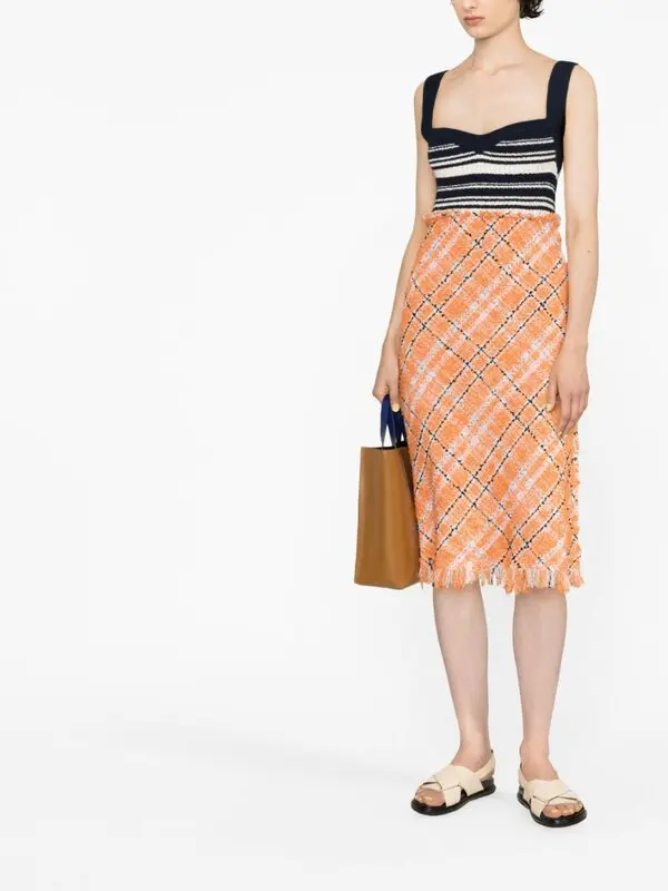 Marni Tweed-skirt Knitted Dress