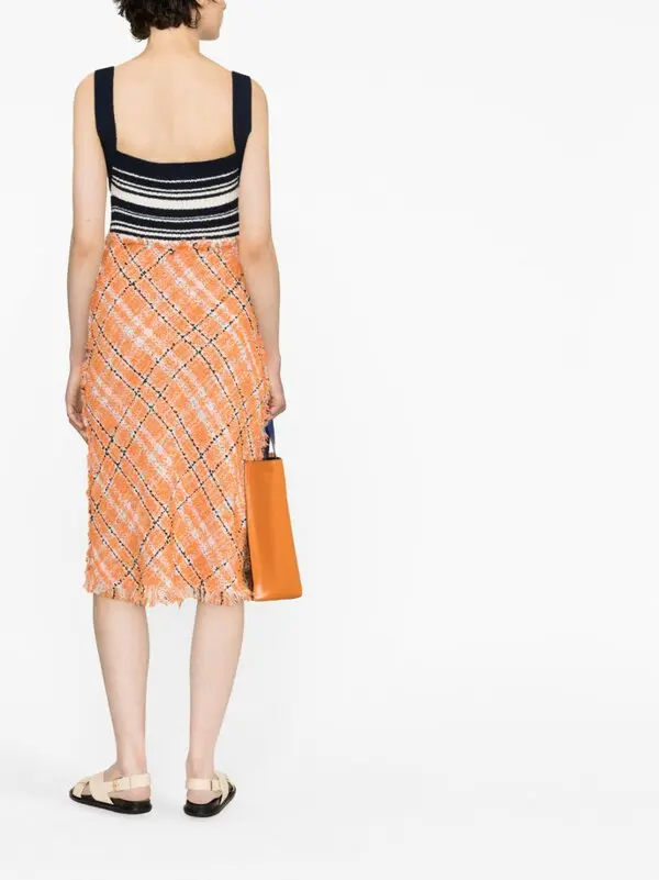 Marni Tweed-skirt Knitted Dress