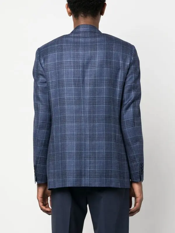 Canali Single-breasted Plaid Blazer
