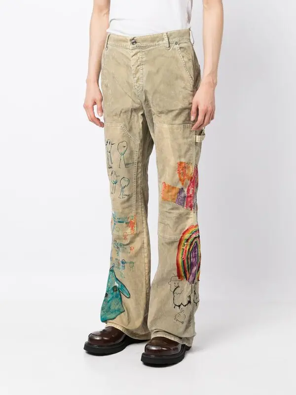 Off-White Cartoon Flared Carpenter Pants