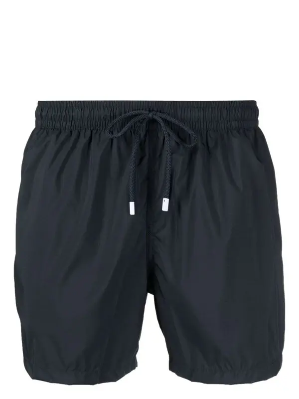 Fedeli Logo-patch Swim Shorts - Blue