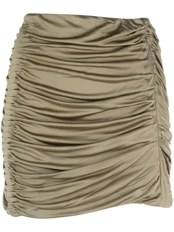 Gauge81 Ruched Stretch Jersey Mini Skirt