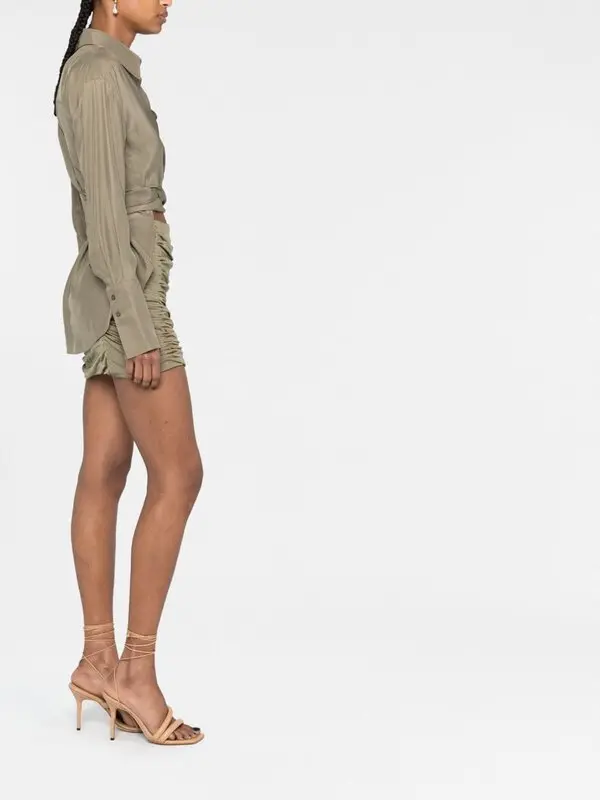 Gauge81 Ruched Stretch Jersey Mini Skirt