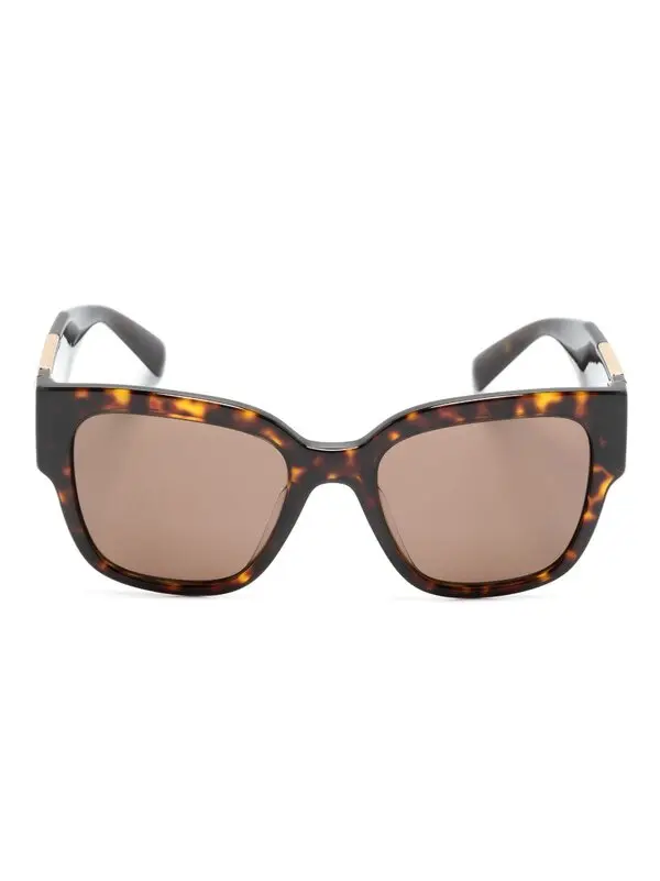 Versace Tortoiseshell-effect Square-frame Sunglasses