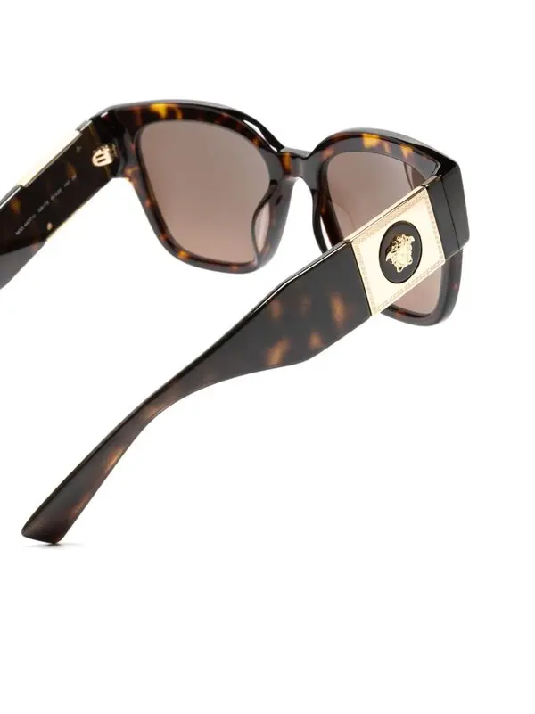 Versace Tortoiseshell-effect Square-frame Sunglasses
