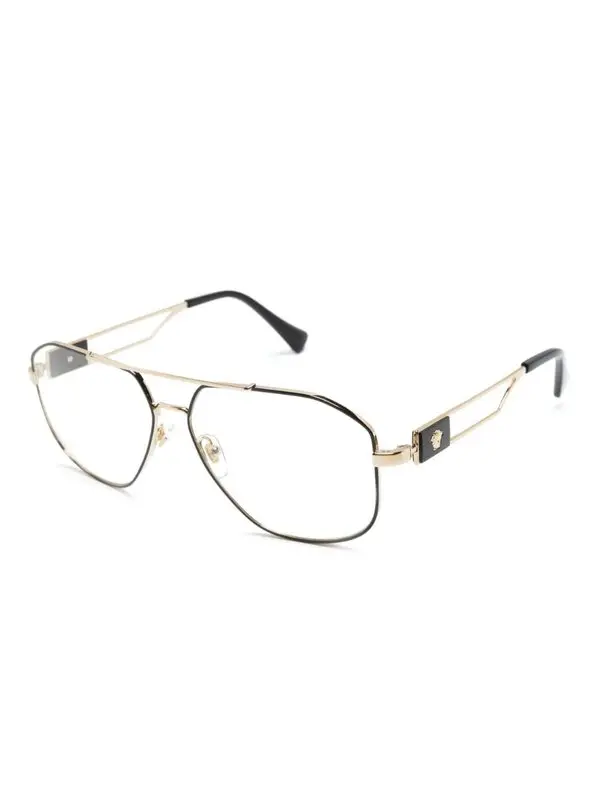 Versace Medusa Head Pilot-frame Glasses - Black
