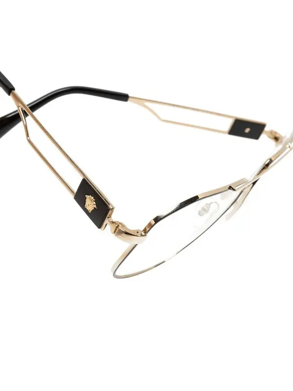 Versace Medusa Head Pilot-frame Glasses - Black