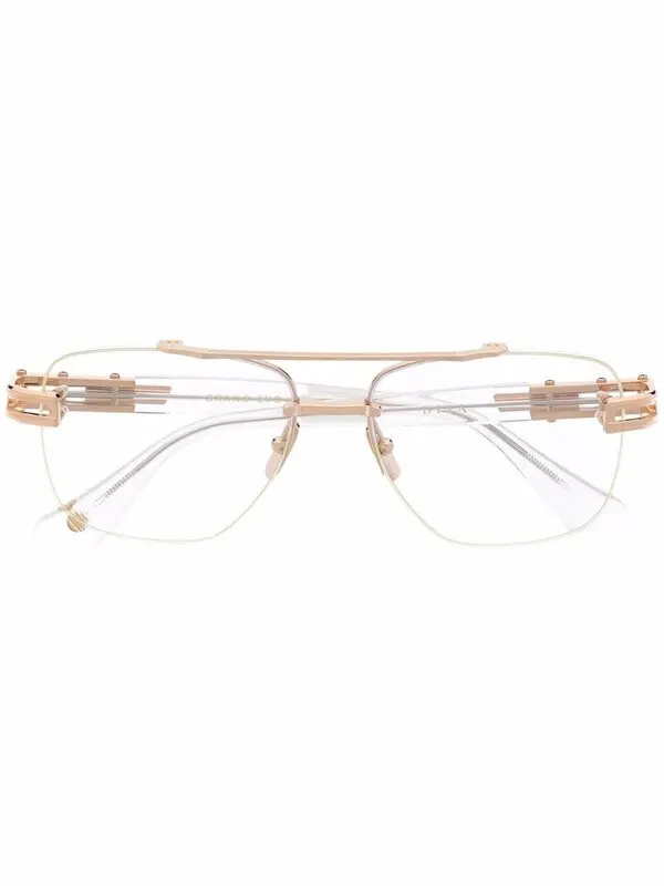 Dita Square Frame Glasses - Gold